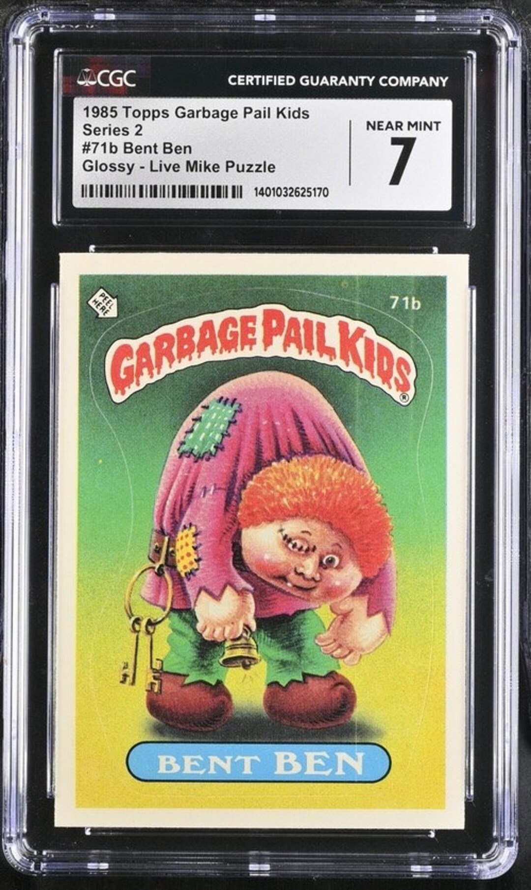 1985 Garbage Pail Kids Series 2 Bent Ben CGC 7.0 Near Mint Glossy Live ...