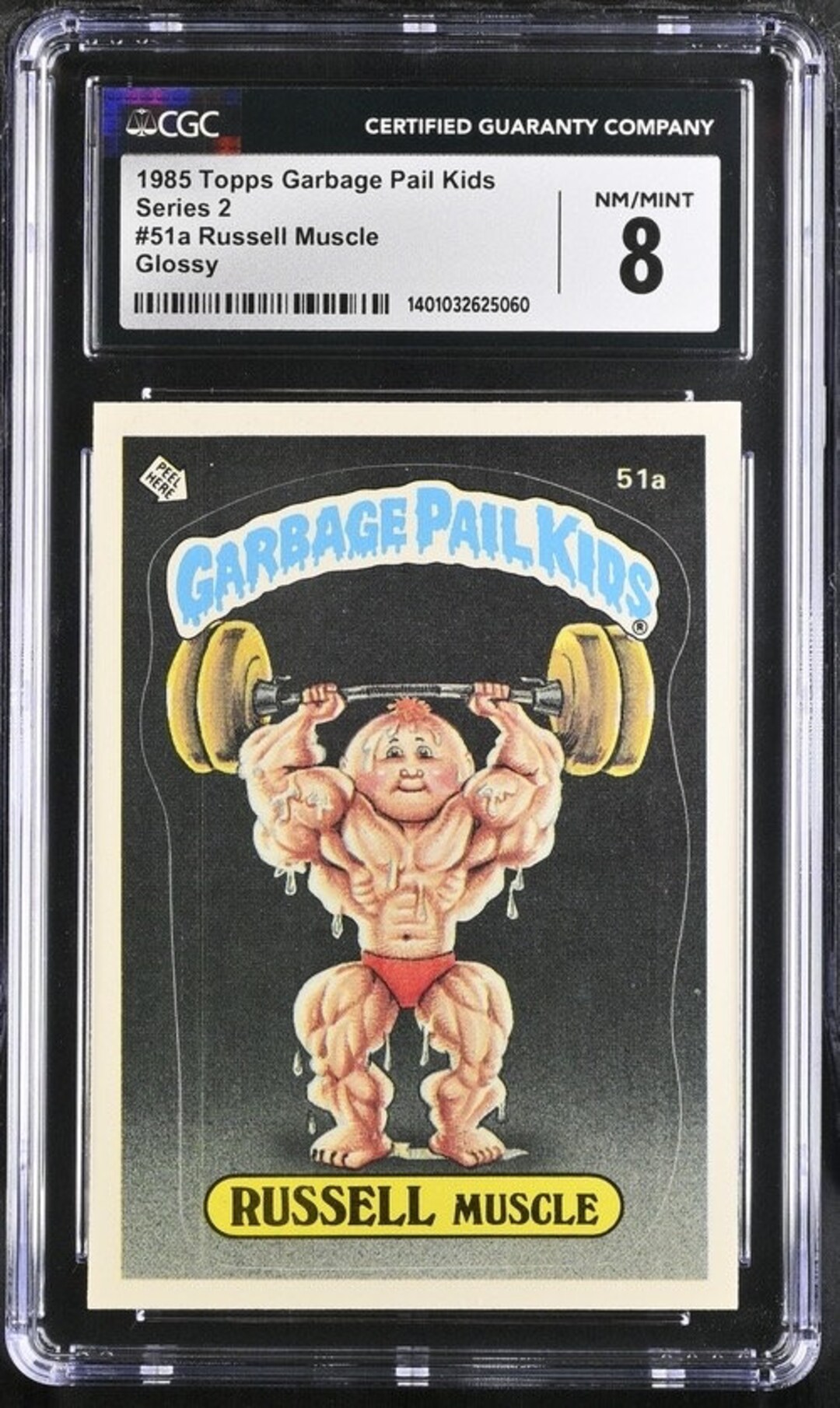 1985 Garbage Pail Kids Series 2 Russell Muscle CGC 8.0 Near Mint/mint ...