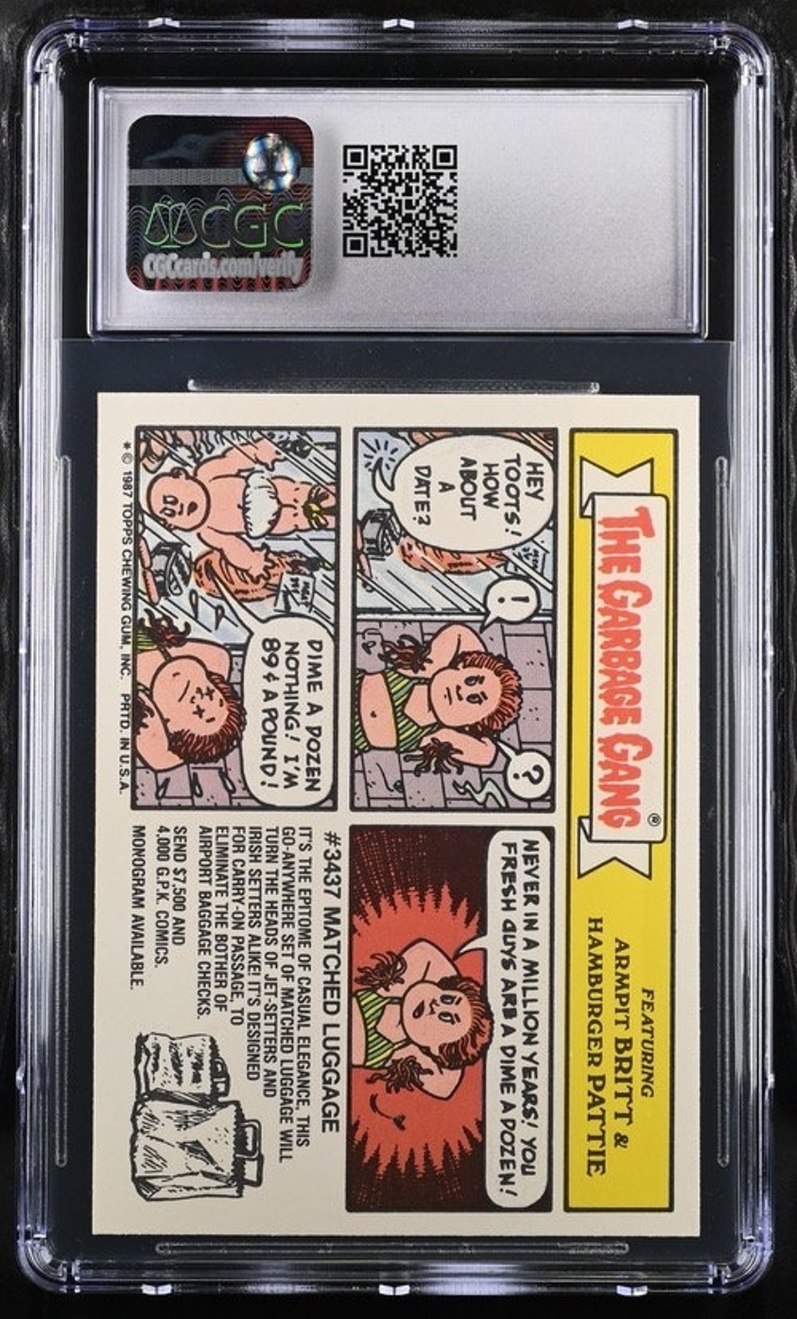 1987 Garbage Pail Kids Fatty Maddie Series 10 CGC 7.5 NM+ - Etsy
