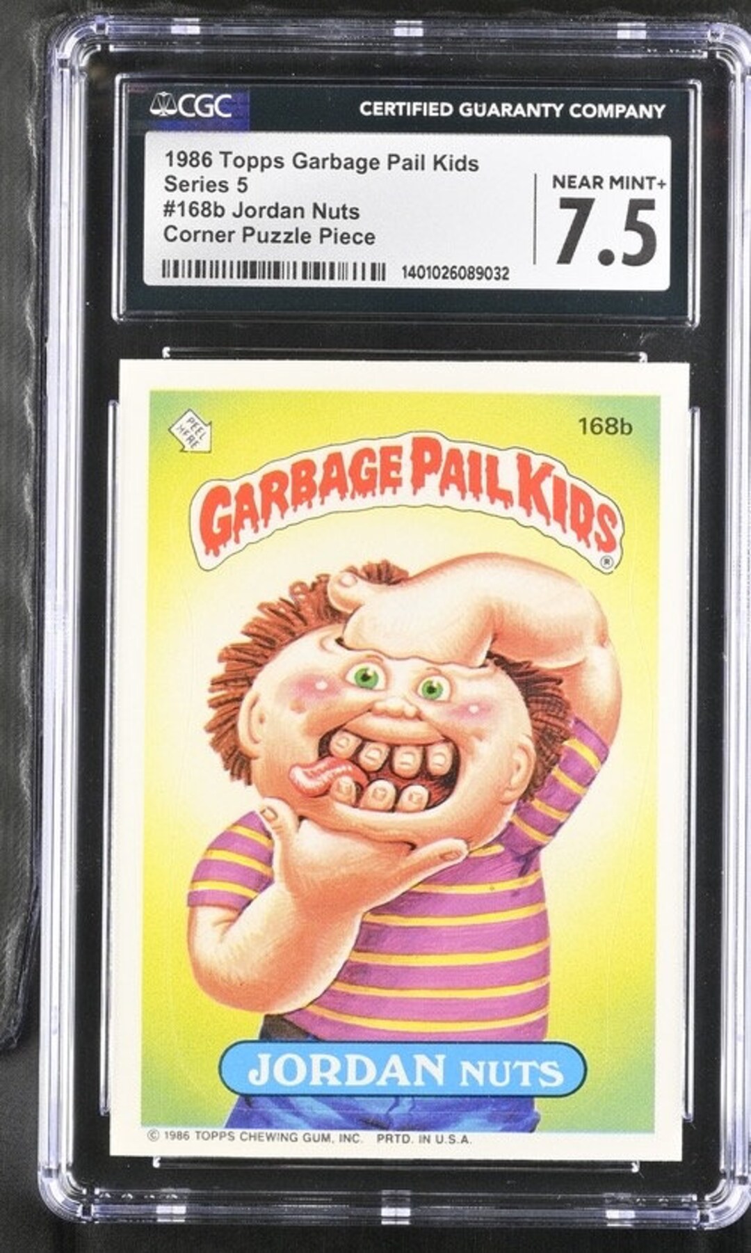 1986 Garbage Pail Kids Series 5 Jordan Nuts CGC 7.5 Near Mint+ Corner ...