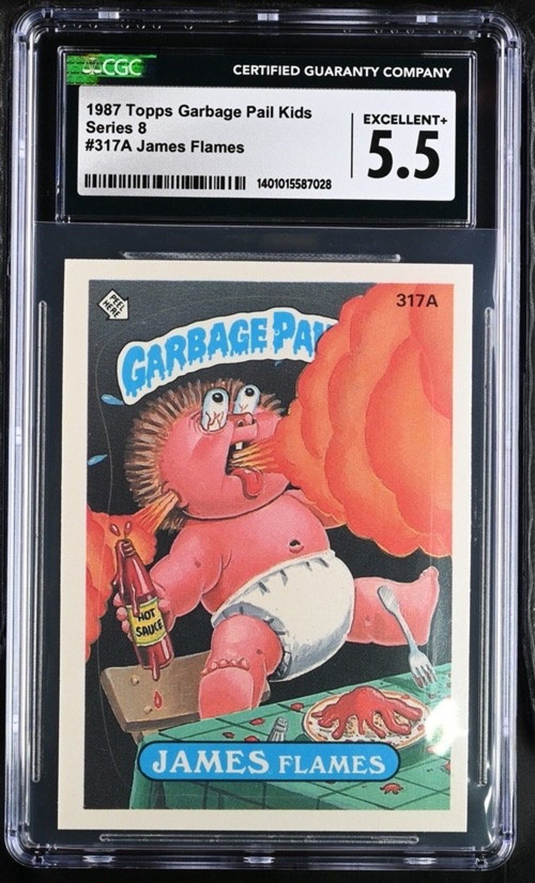 1987 Garbage Pail Kids Series 8 James Flames CGC 5.5 Excellent+ - Etsy