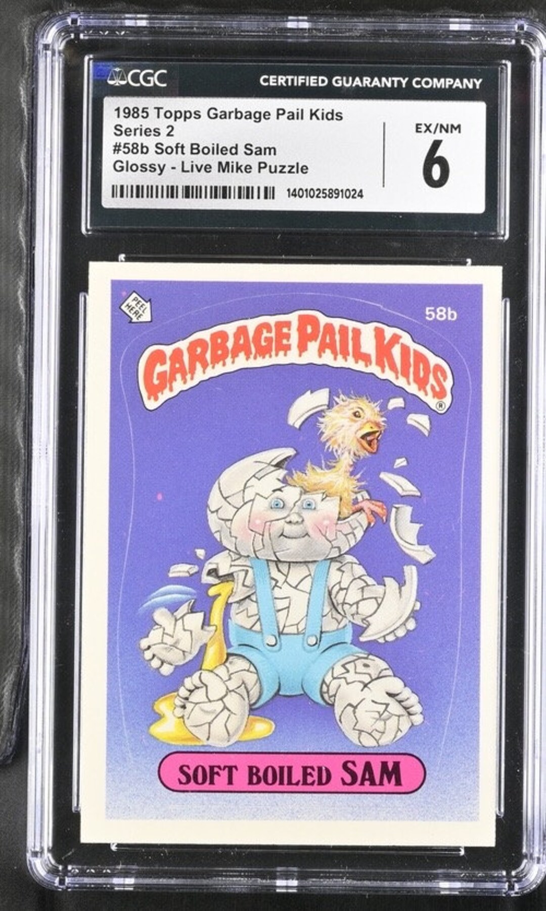 1985 Garbage Pail Kids Series 2 Soft Boiled Sam CGC 6.0 Ex/near Mint ...