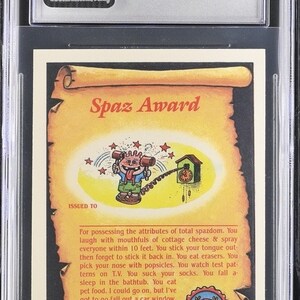 1985 Garbage Pail Kids Series 2 Mark Bark CGC 8.0 Near Mint/mint Glossy ...