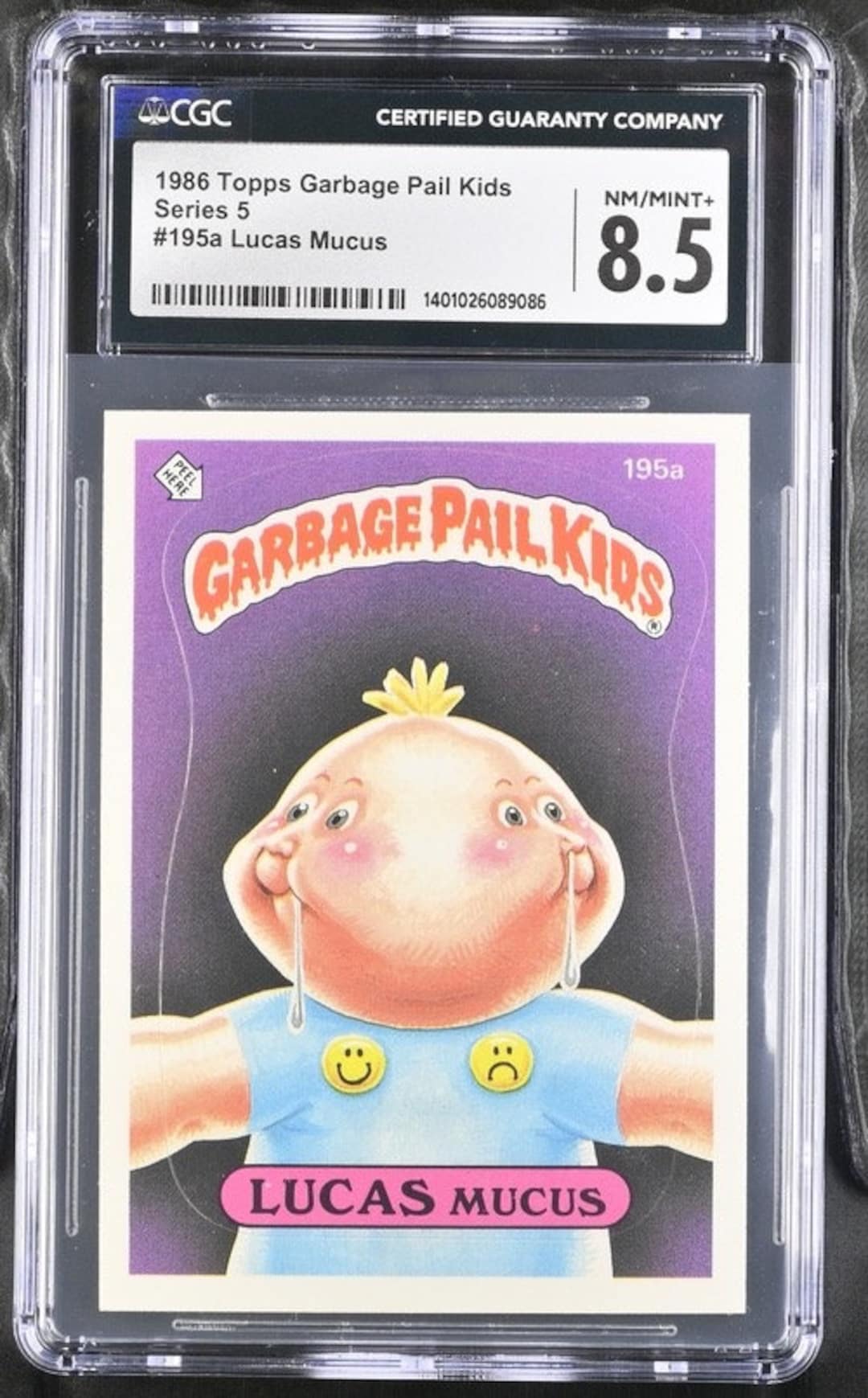1986 Garbage Pail Kids Series 5 Lucas Mucus CGC 8.5 Nm/mint+ - Etsy