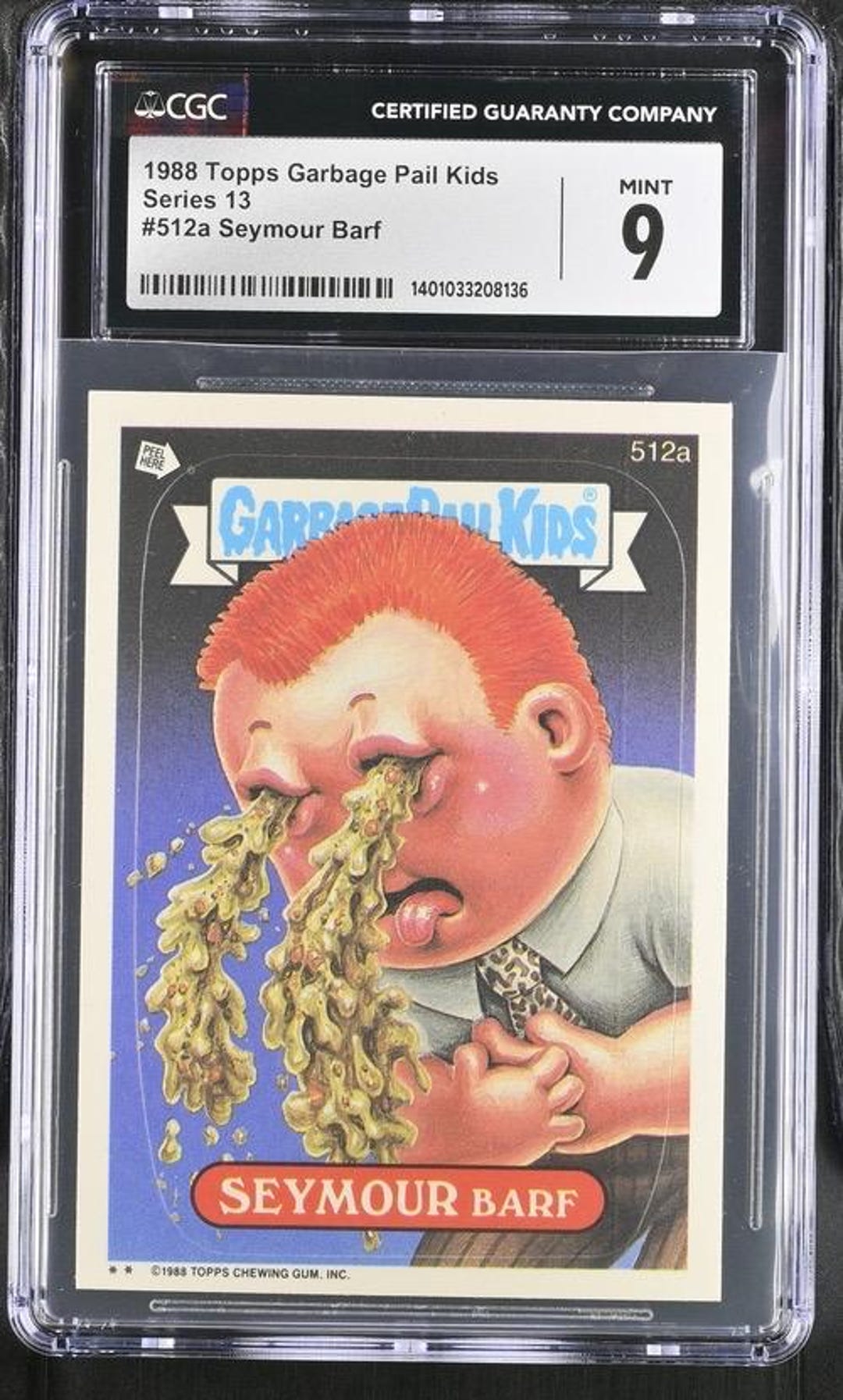 1988 Garbage Pail Kids Series 13 Seymour Barf CGC 9.0 Mint - Etsy