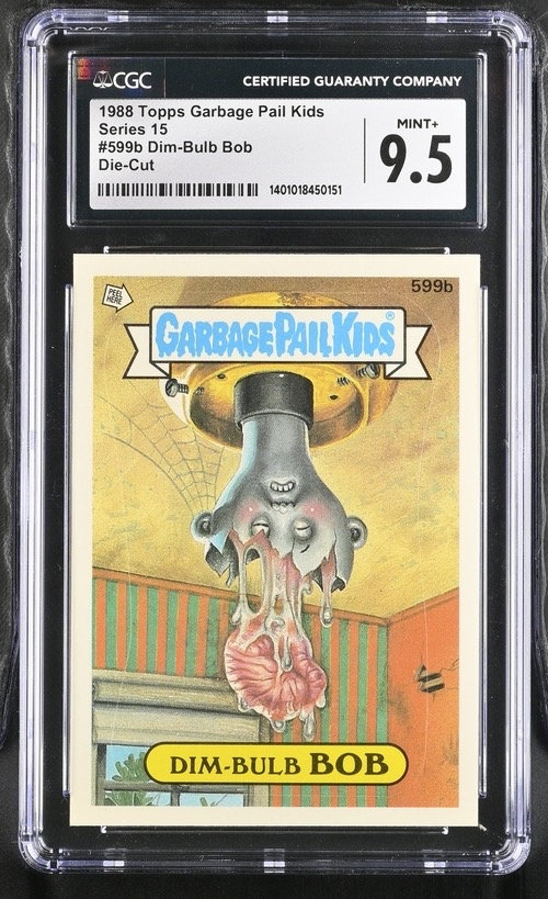 DIE CUT--1988 Garbage Pail Kids Series 15 Dim-bulb Bob CGC 9.5 Mint+ - Etsy