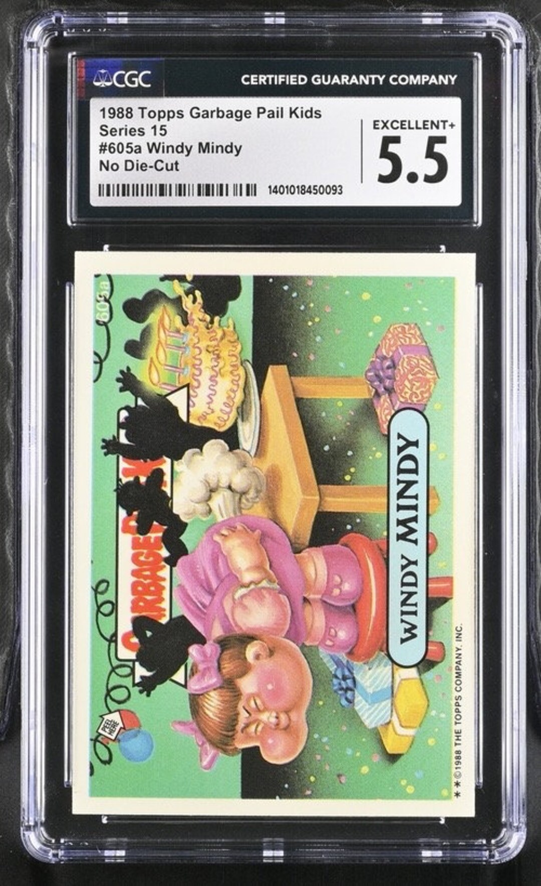 Non Die-cut--1988 Garbage Pail Kids Series 15 Windy Mindy CGC 5.5 ...