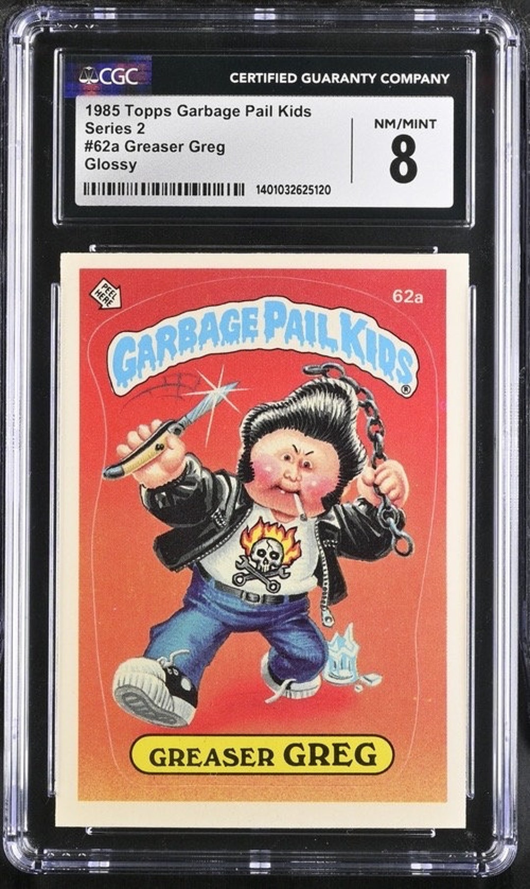 1985 Garbage Pail Kids Series 2 Greaser Greg CGC 8.0 Near Mint/mint ...