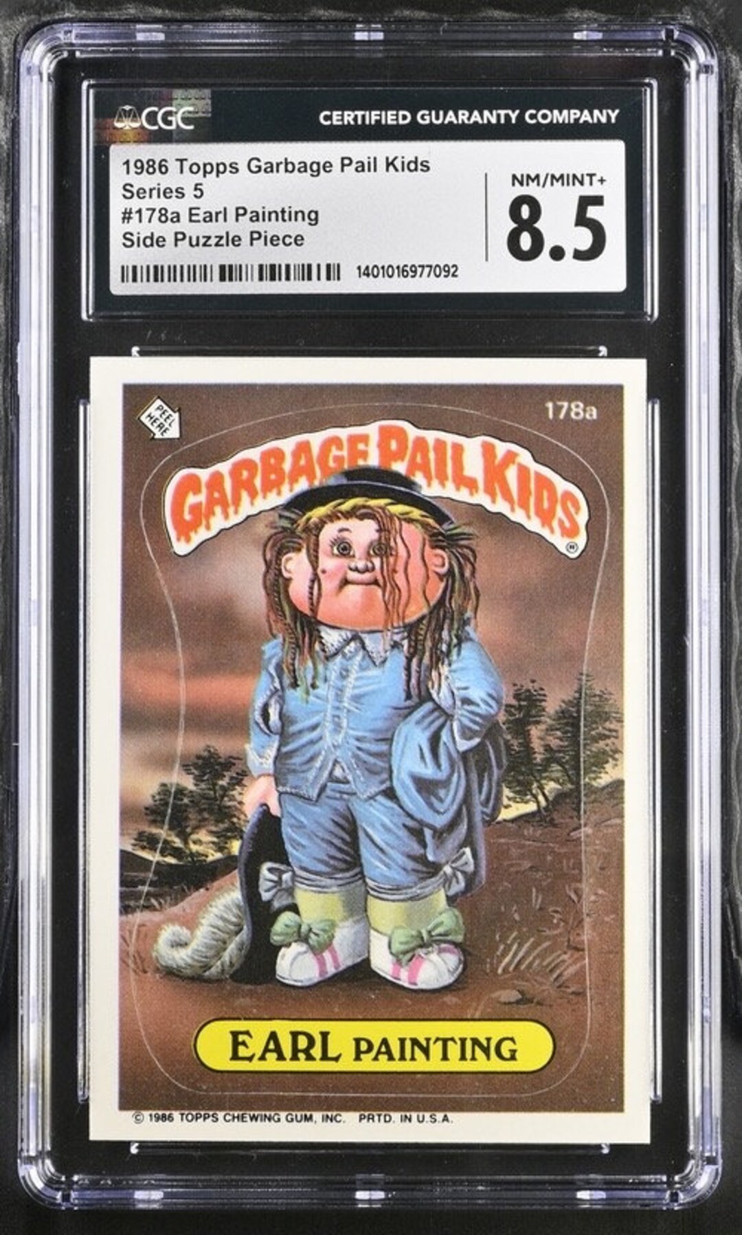 1986 Garbage Pail Kids Series 5 Earl Painting CGC 8.5 Nm/mint+ Side ...