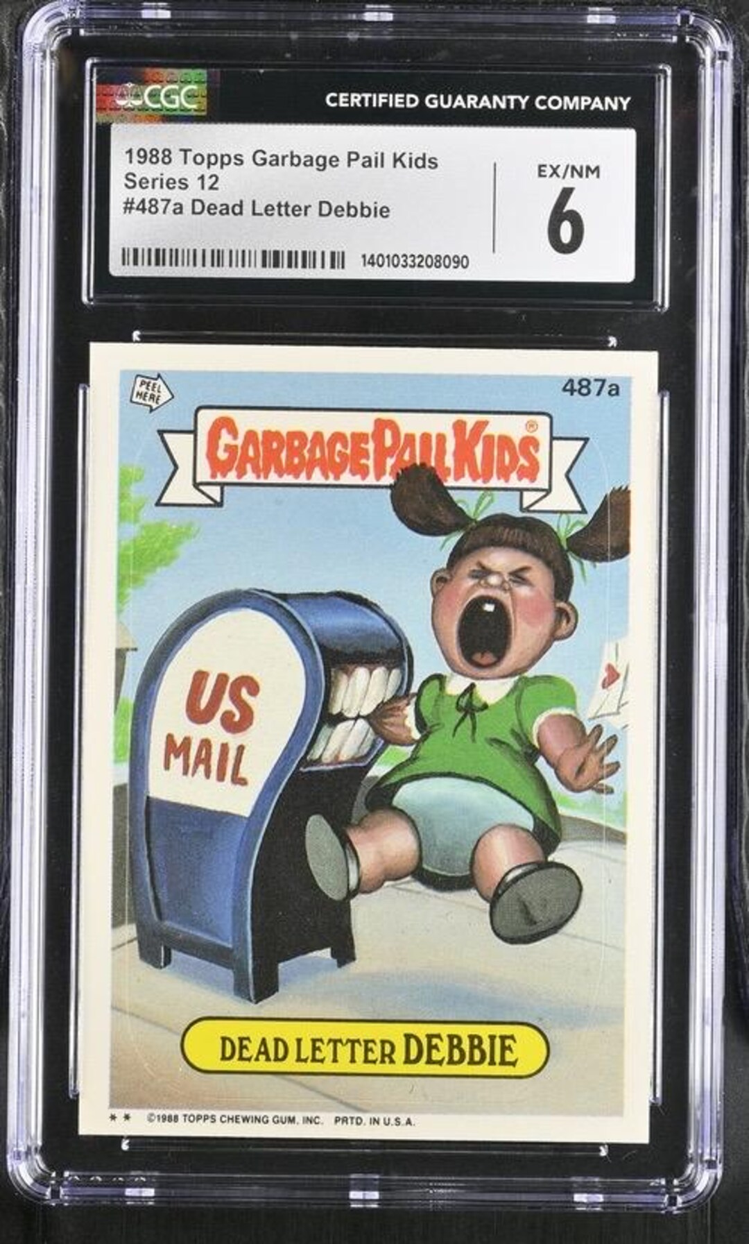 1988 Garbage Pail Kids Dead Letter Debbie Series 12 Cgc 6 0 Ex Near
