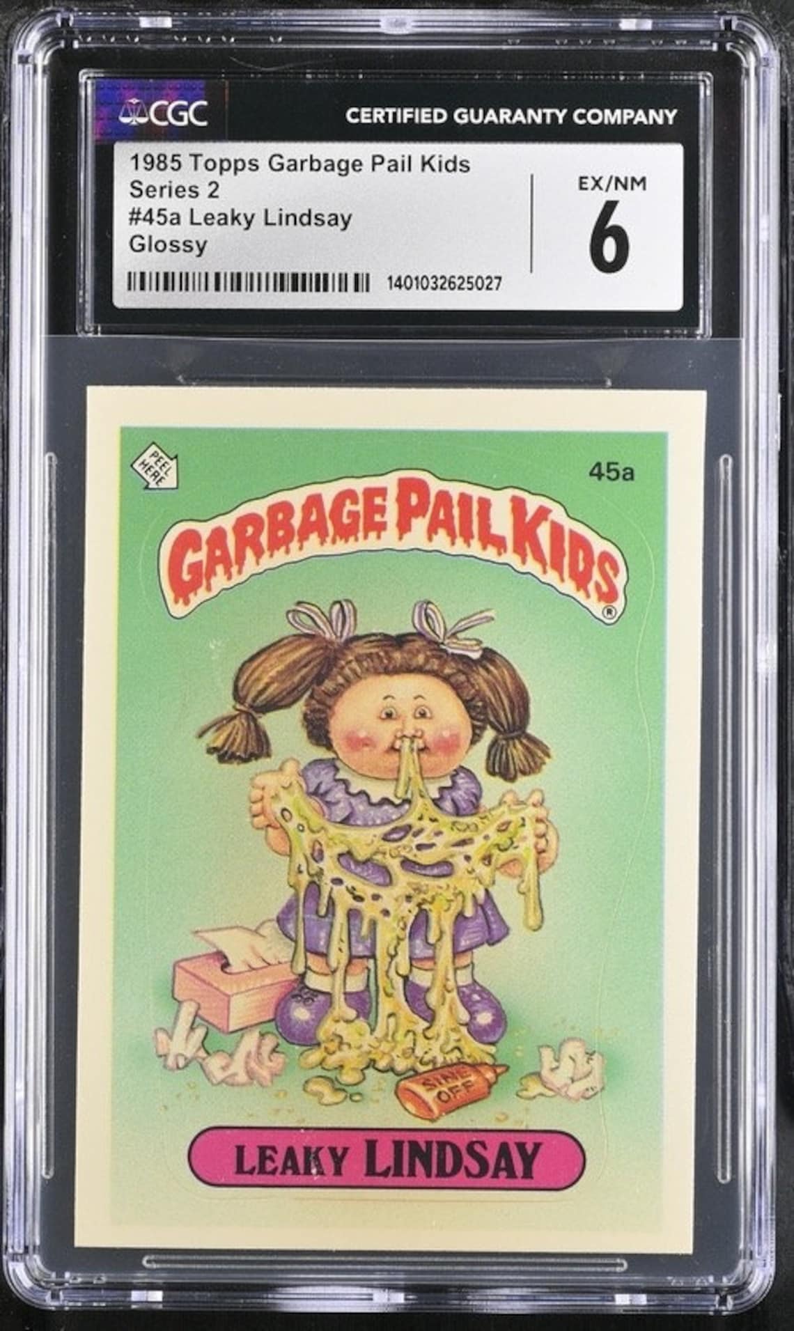 1985 Garbage Pail Kids Series 2 Leaky Lindsay CGC 6.0 Ex/near Mint ...