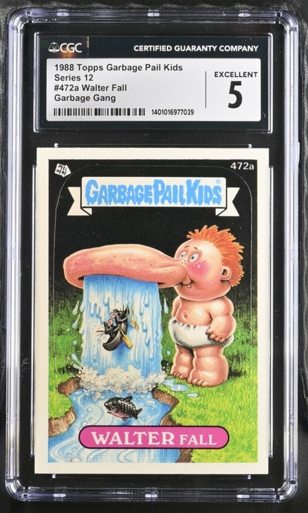 1988 Garbage Pail Kids Series 12 Walter Fall CGC 5.0 Excellent Garbage ...