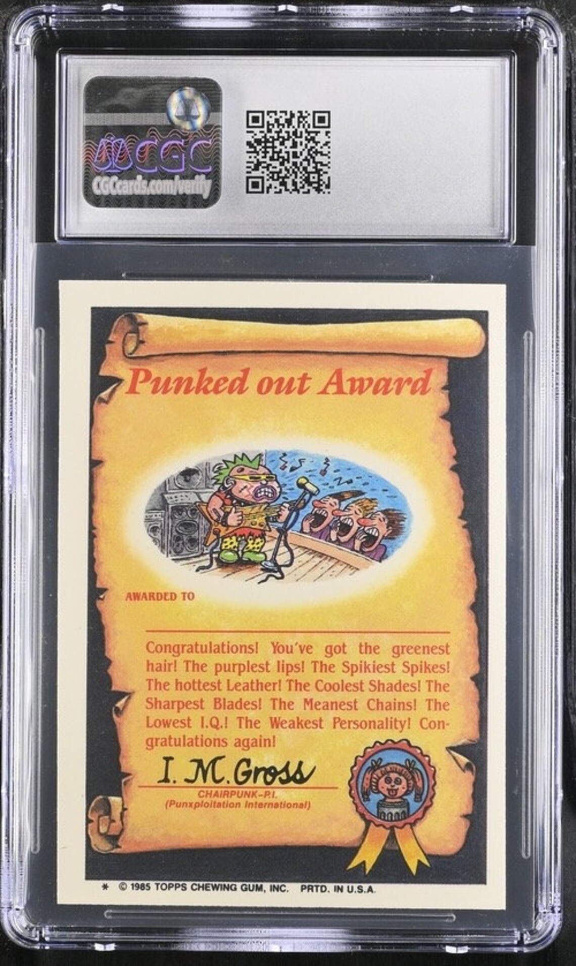1985 Garbage Pail Kids Series 2 Leaky Lindsay CGC 7.0 Near Mint Glossy ...
