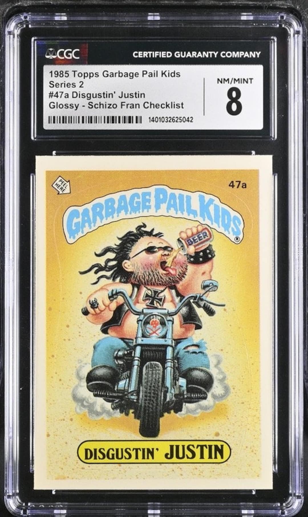 1985 Garbage Pail Kids Series 2 Disgustin’ Justin CGC 8.0 Near Mint ...