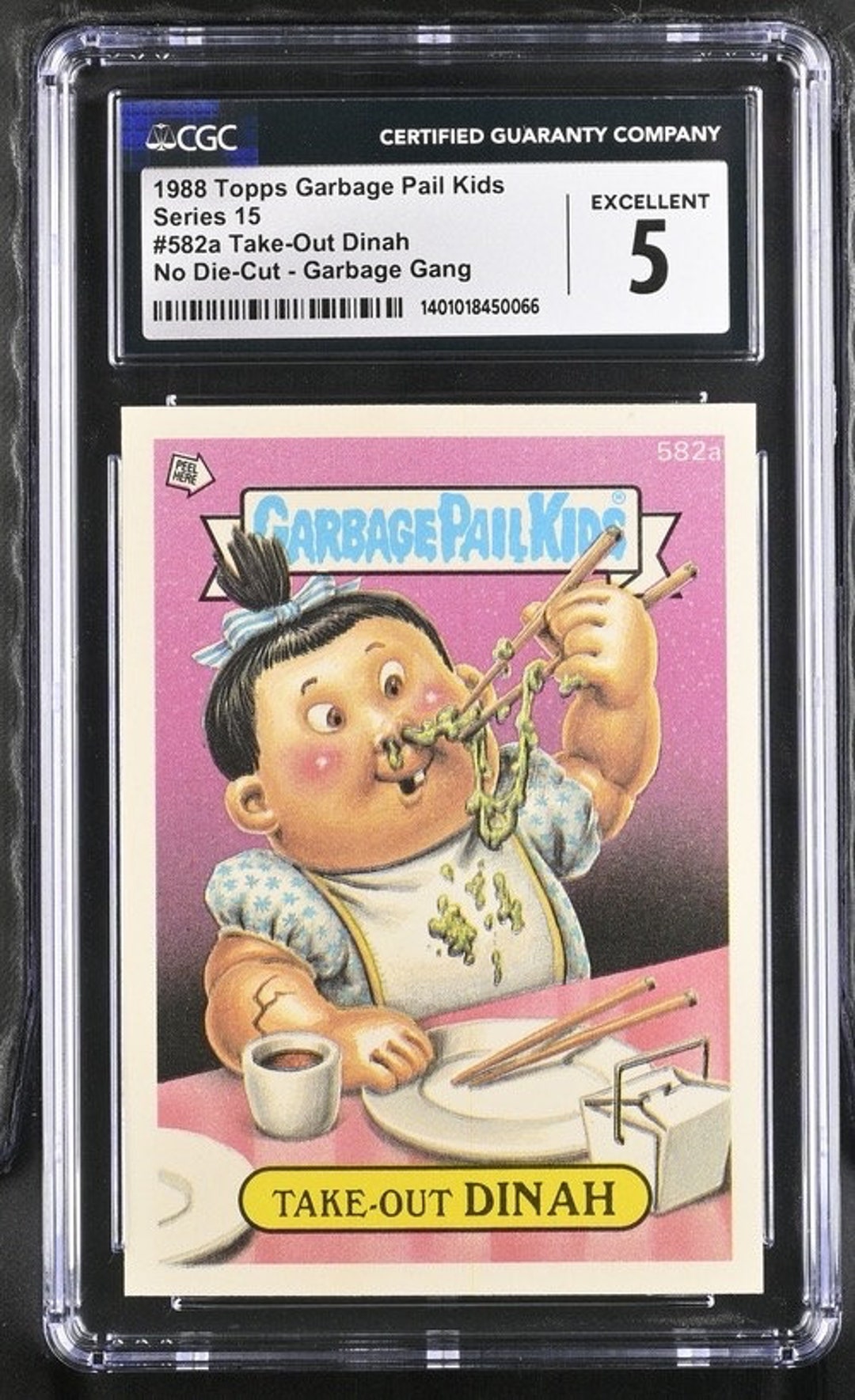 Non Die-cut--1988 Garbage Pail Kids Series 15 Take-out Dinah CGC 5.0 ...
