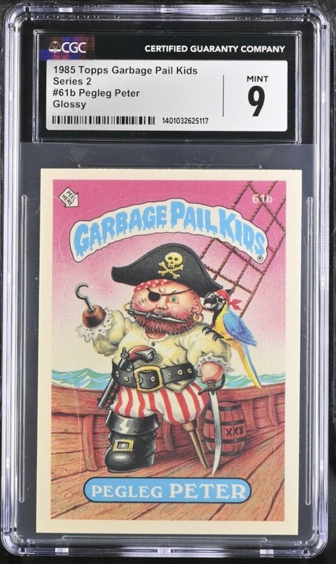 1985 Garbage Pail Kids Series 2 Pegleg Peter CGC 9.0 Mint Glossy - Etsy