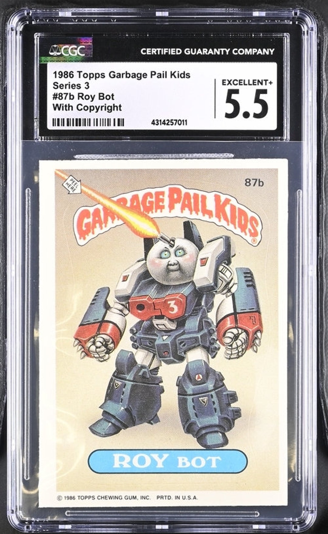 1986 Garbage Pail Kids Series 3 Roy Bot CGC 5.5 Excellent - Etsy