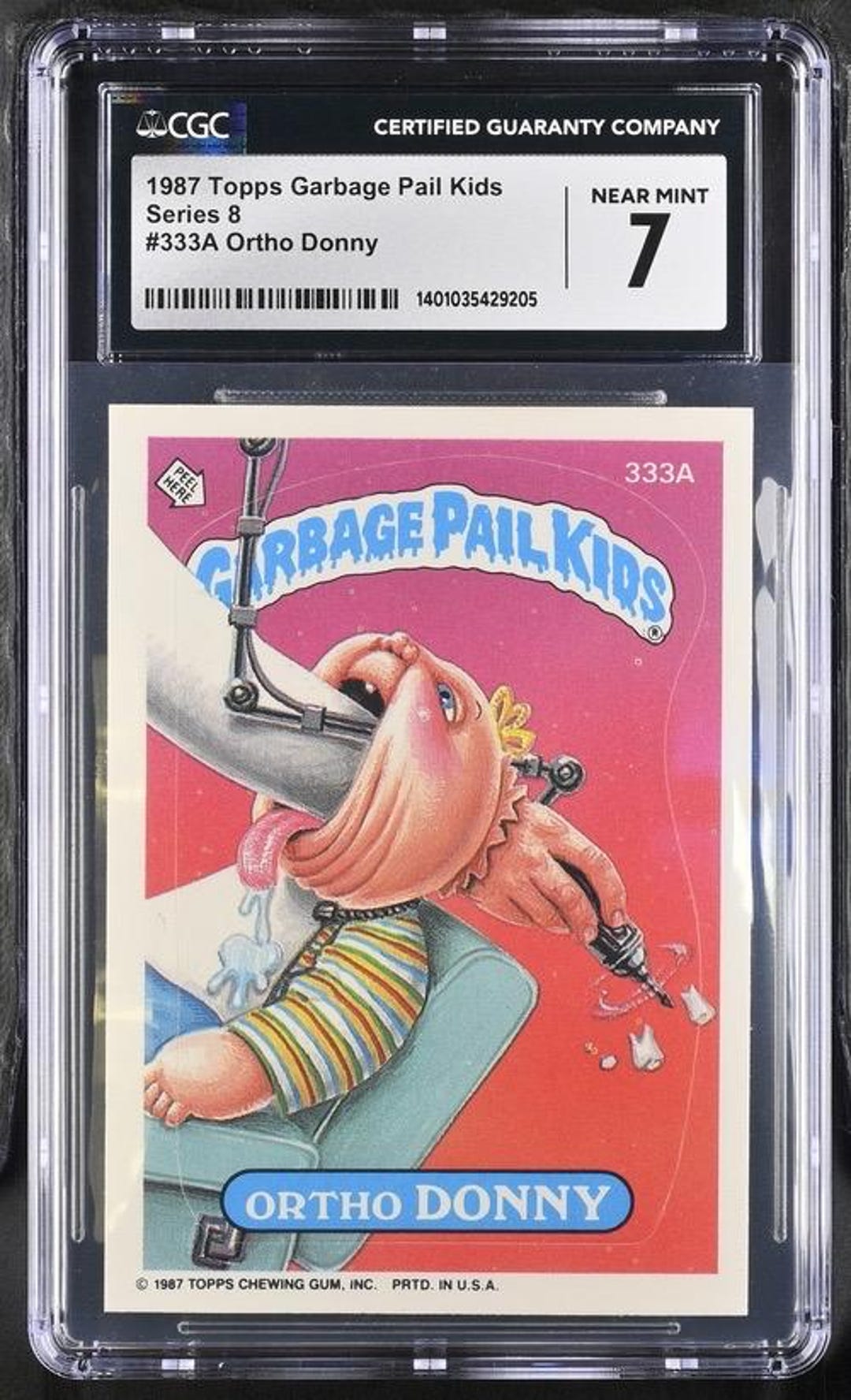 1987 Garbage Pail Kids Series 8 Ortho Donny CGC 7.0 Near Mint - Etsy