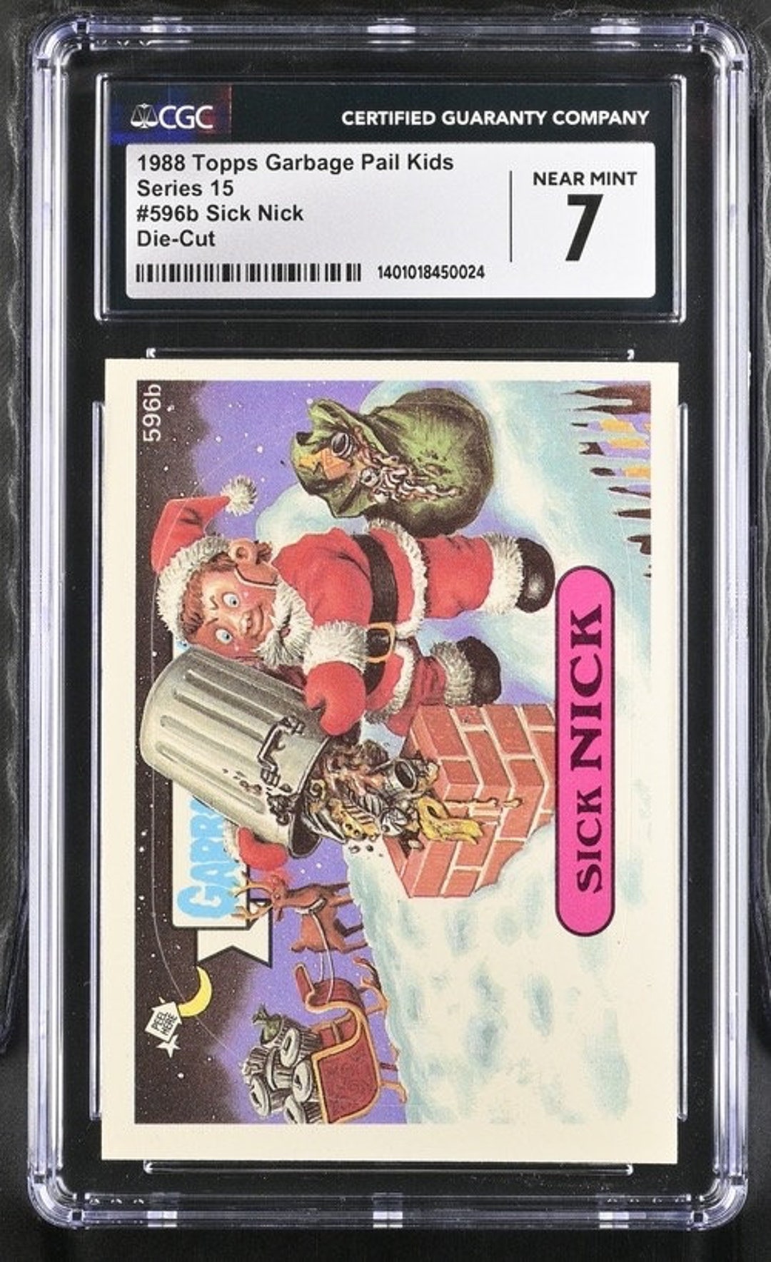 DIE CUT--1988 Garbage Pail Kids Series 15 Sick Nick CGC 7.0 Near Mint ...