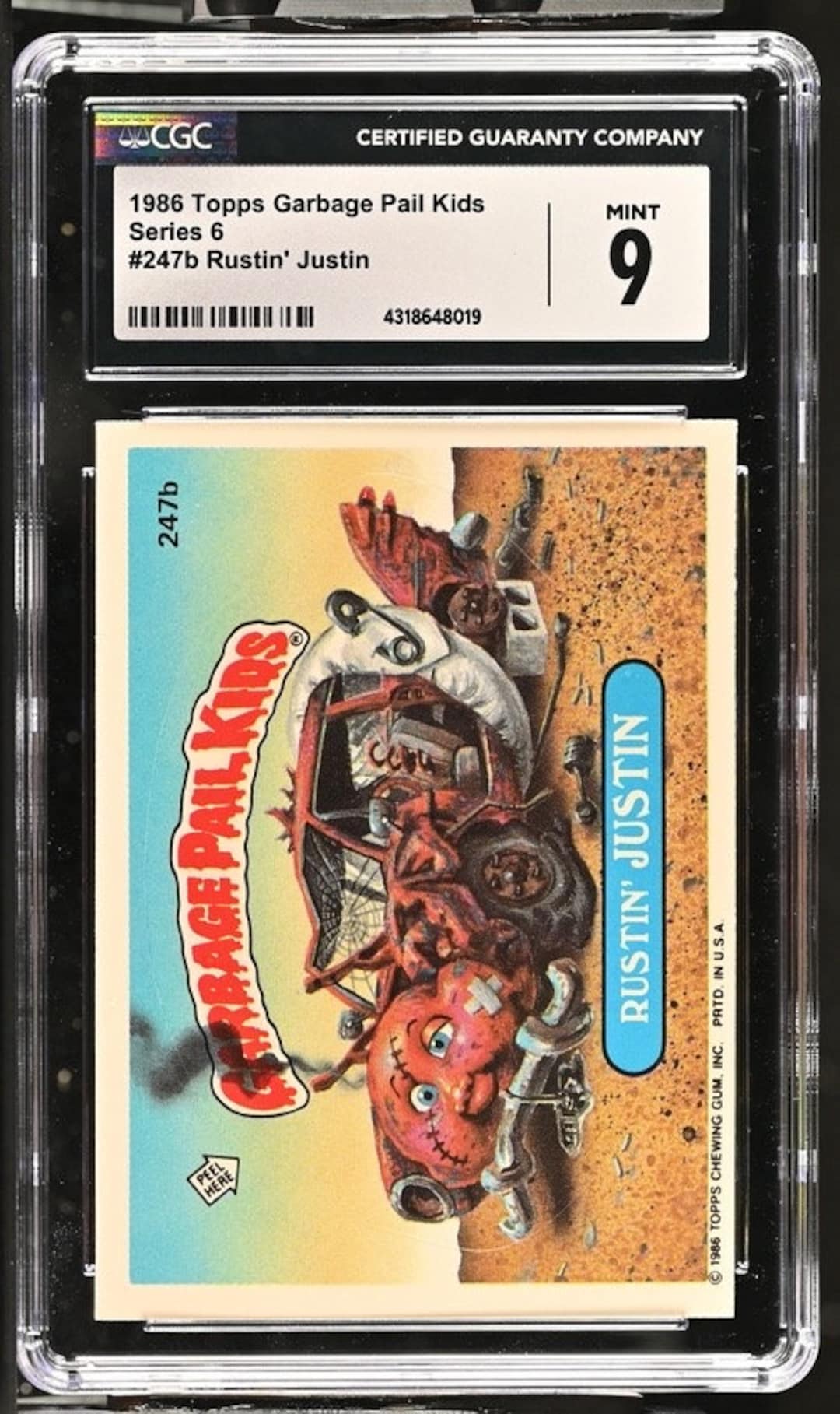 1986 Garbage Pail Kids Rustin’ Justin Series 6 CGC 9.0 Mint - Etsy