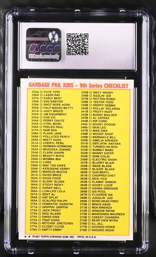 1987 Garbage Pail Kids Drippy Debbie Series 9 CGC 8.0 Nm/mint - Etsy