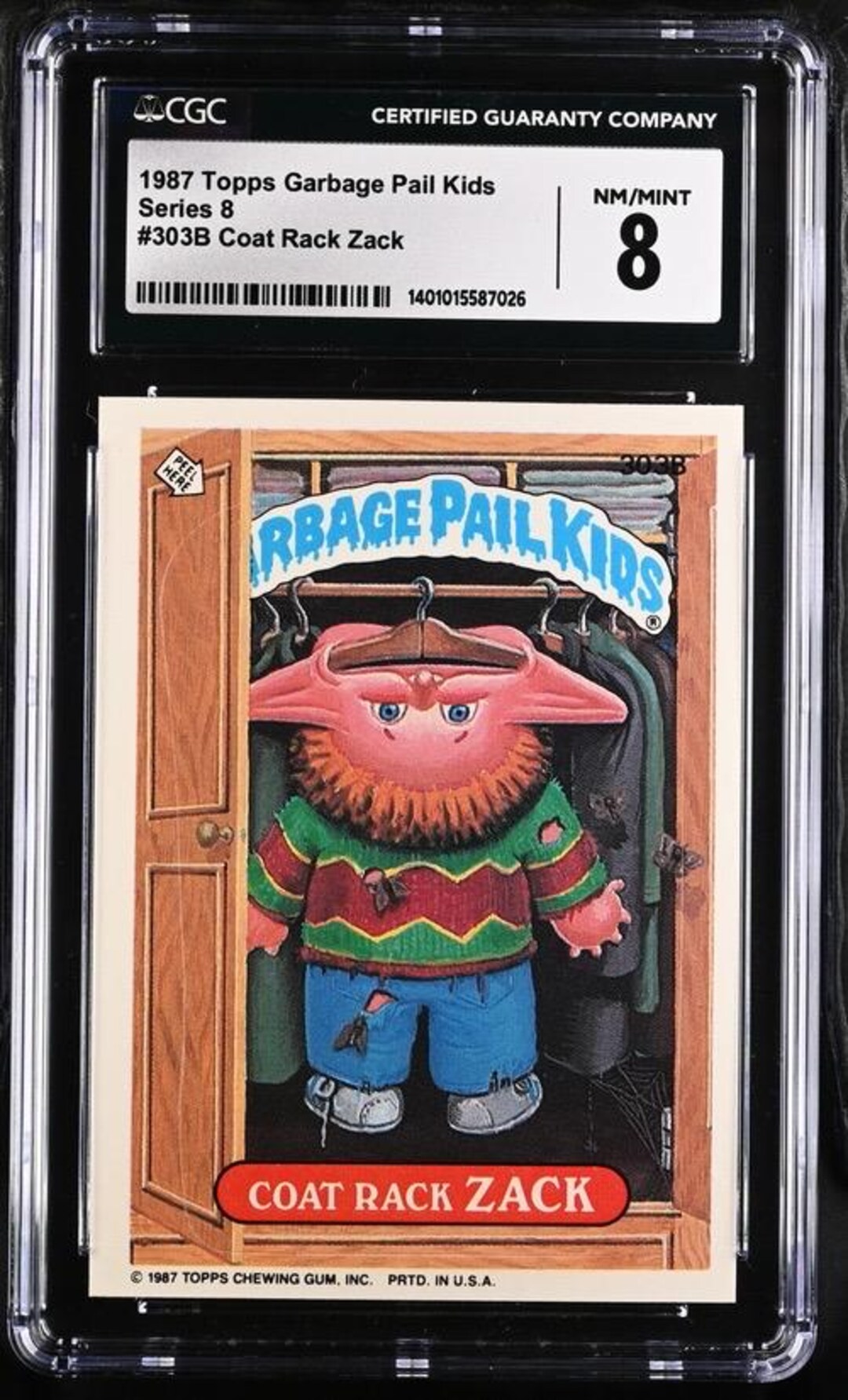 1987 Garbage Pail Kids Series 8 Coat Rack Zack CGC 8.0 Nm/mint - Etsy