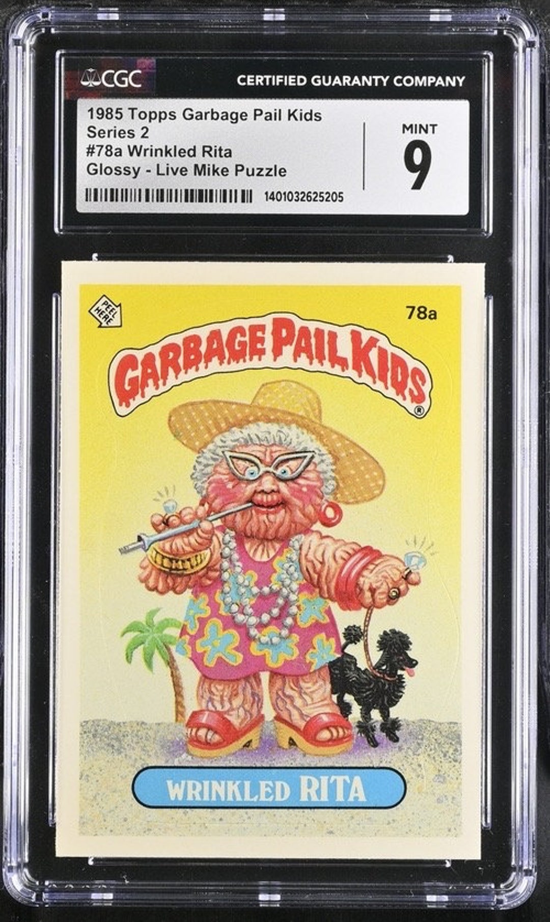 1985 Garbage Pail Kids Series 2 Wrinkled Rita CGC 9.0 Mint Glossy Live ...