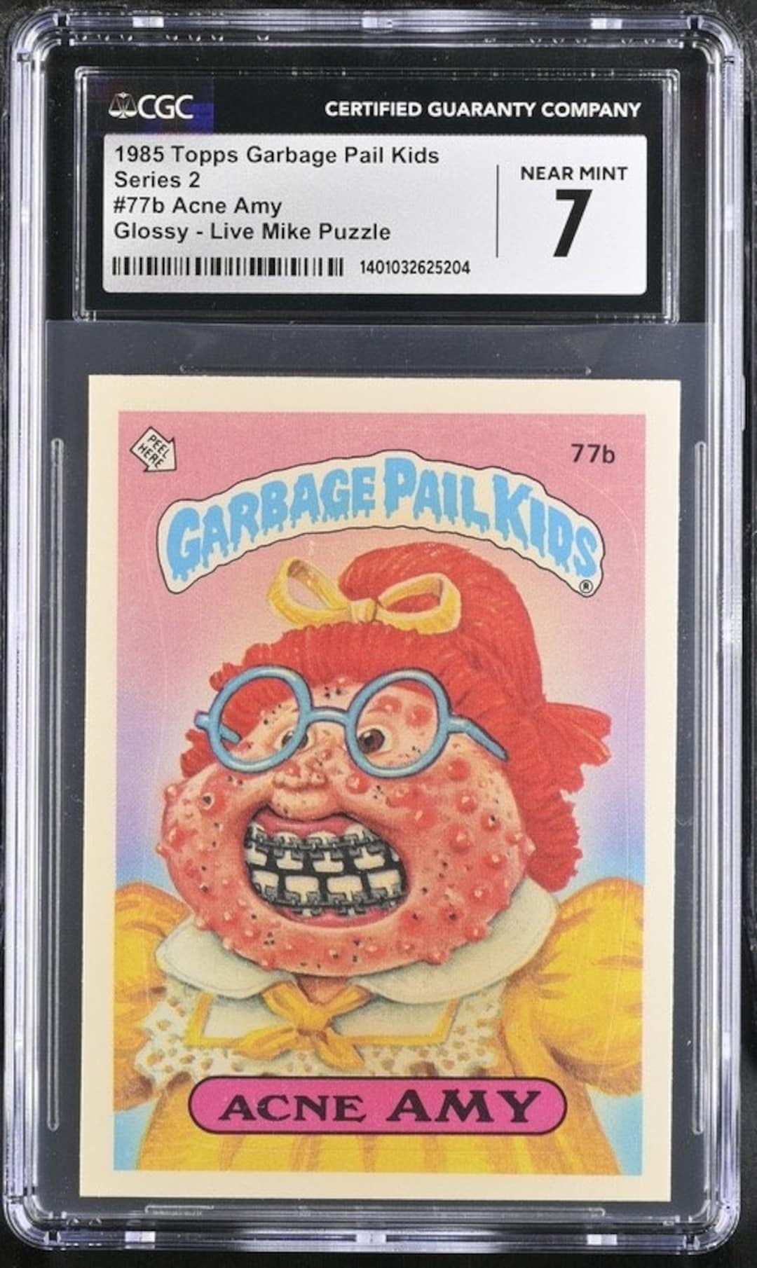 1985 Garbage Pail Kids Series 2 Acne Amy CGC 7.0 Near Mint Glossy Live ...