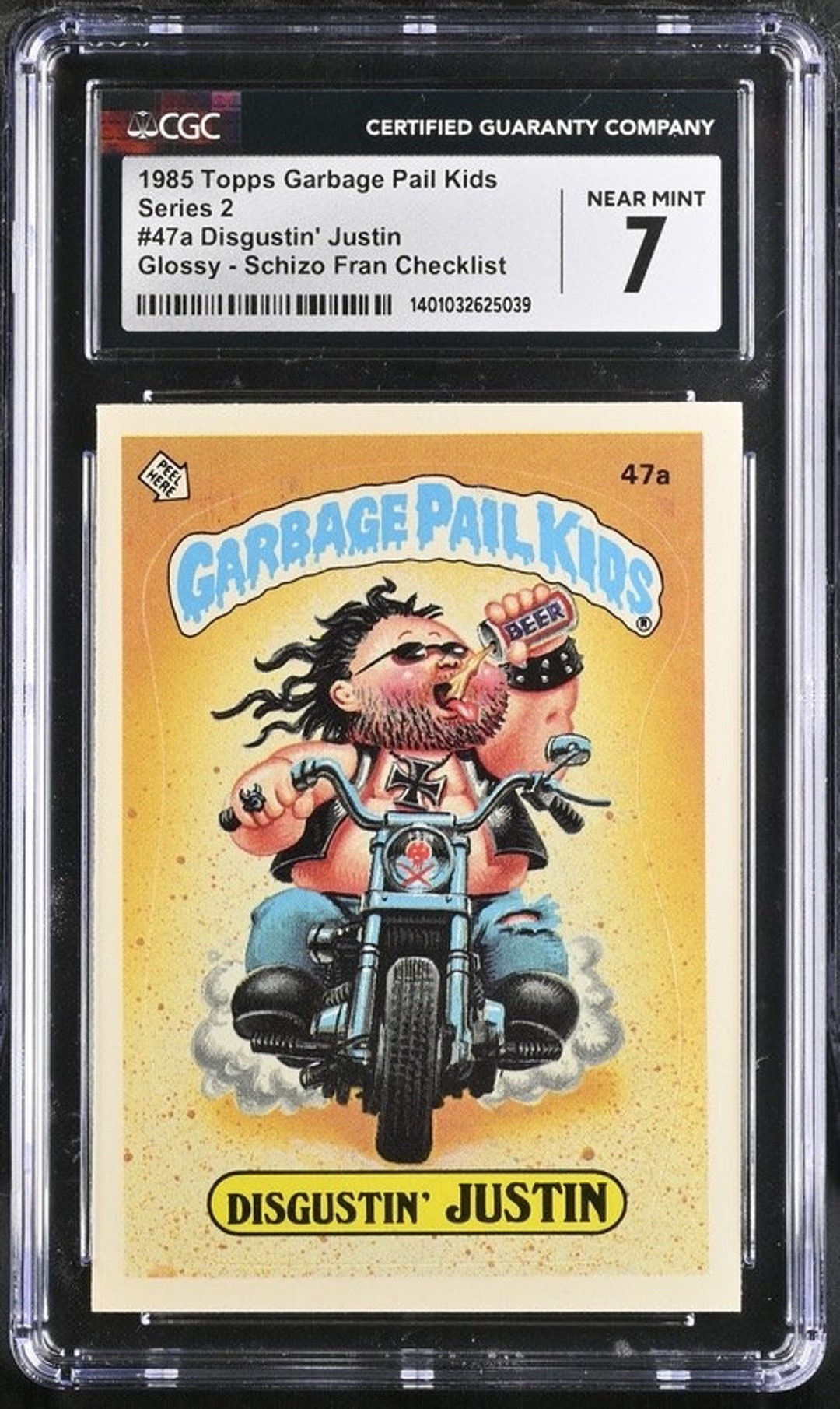 1985 Garbage Pail Kids Series 2 Disgustin Justin CGC 7.0 Near Mint ...