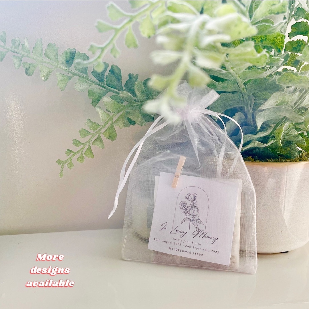 Personalised Funeral Seed Packet Favours Remembrance Favours Funeral ...