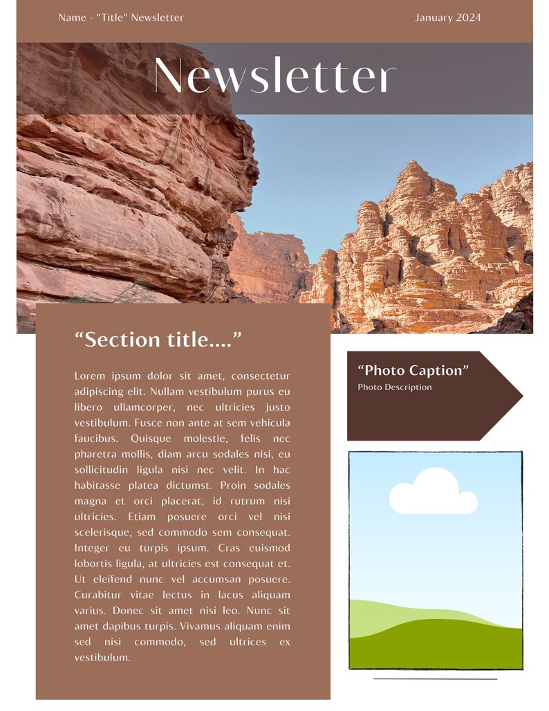 Newsletter Template - Etsy