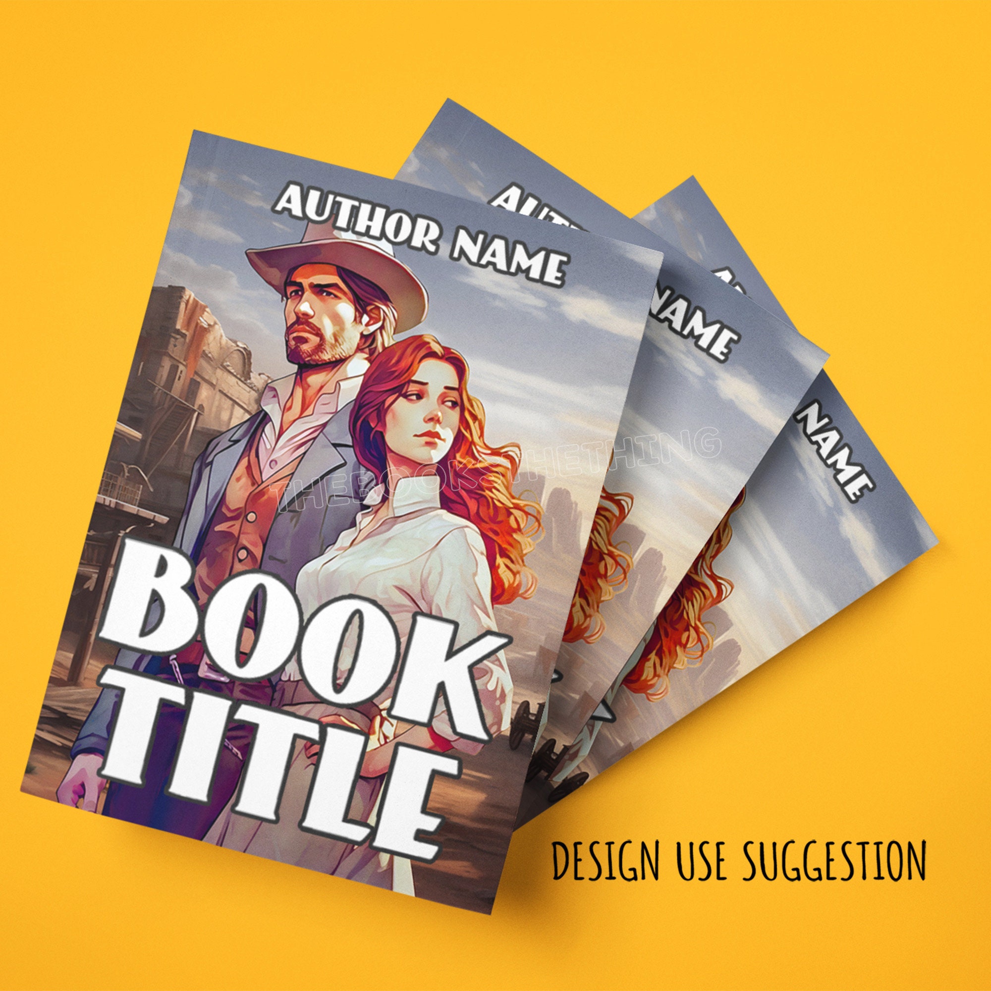 Unique Book/e-book Cover Art, Printable Poster - Western, Historical ...
