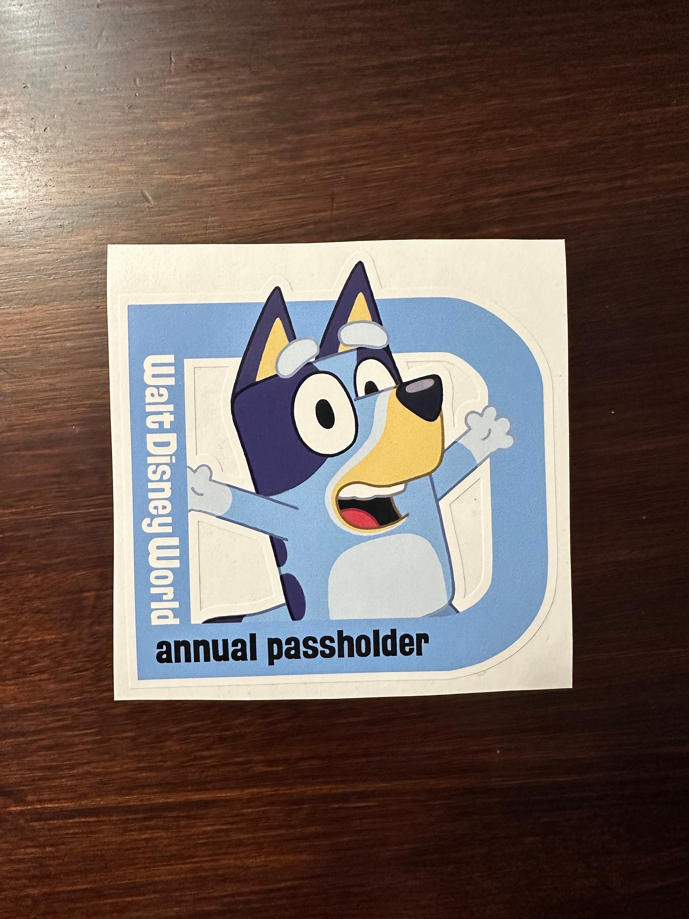 Disney World Bluey Annual Passholder Sticker fan Art - Etsy
