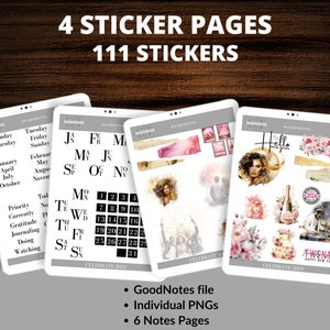 Celebrate 2024 Notes Pages and Digital Stickers, Printable and Digital ...