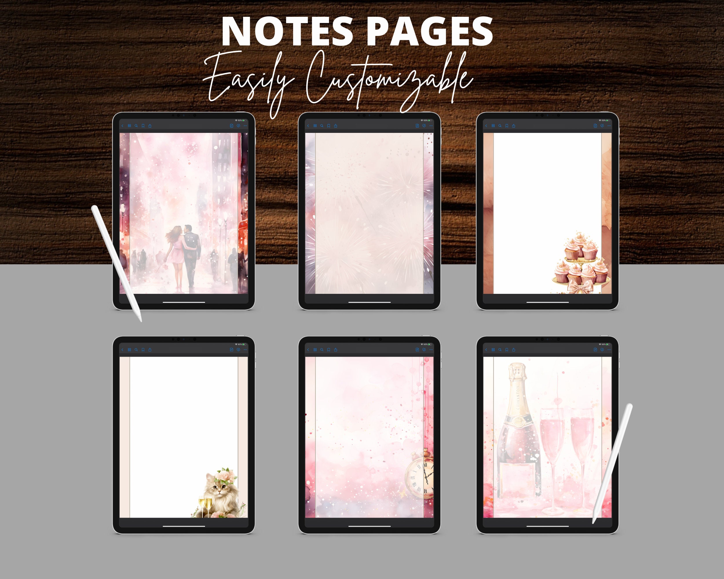 Celebrate 2024 Notes Pages and Digital Stickers, Printable and Digital ...