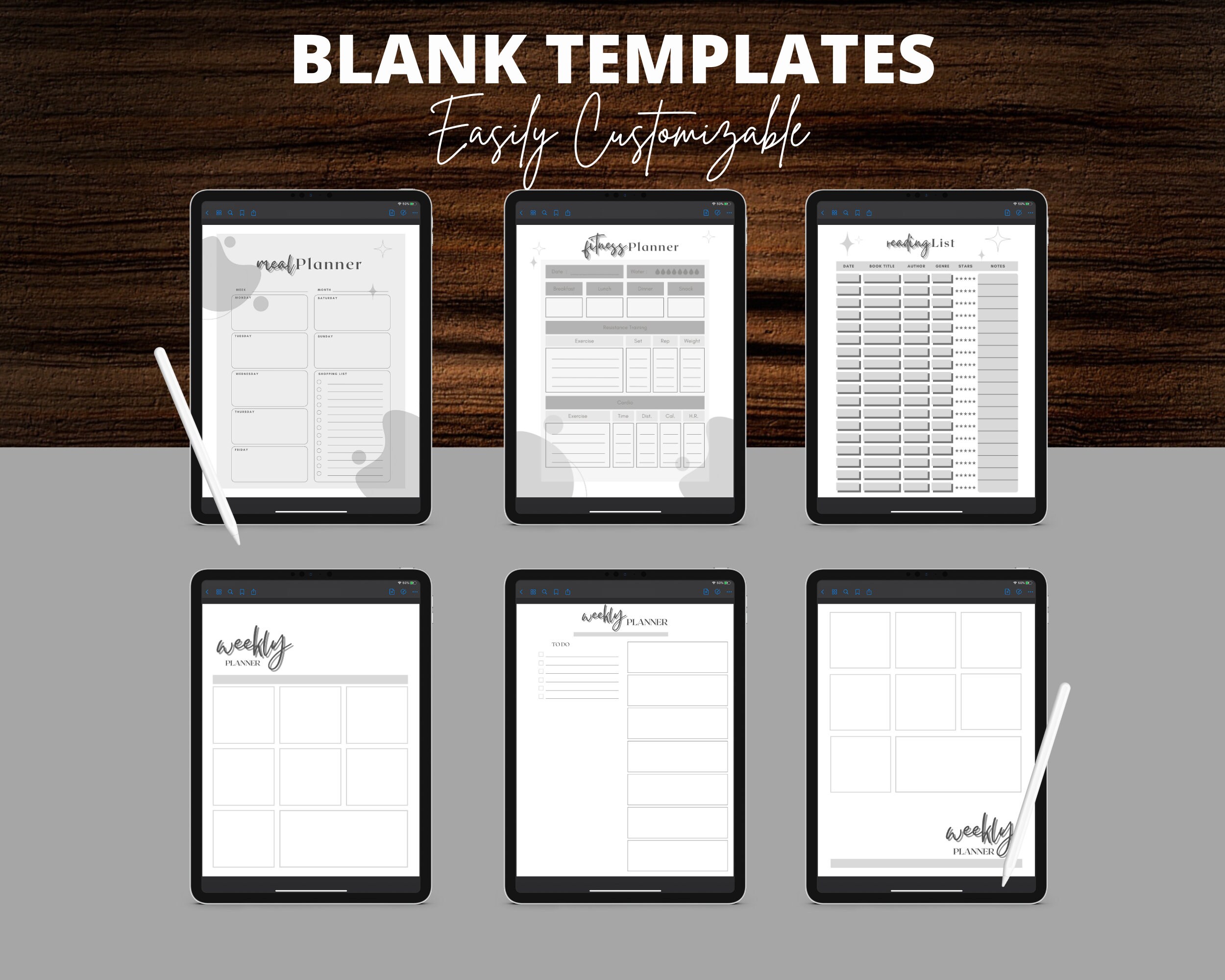 Templates Digital and Printable, Undated Format, PNG and PDF - Etsy