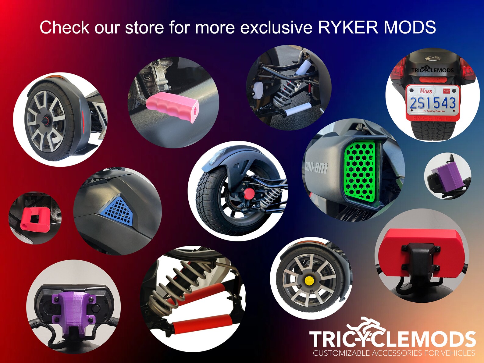 GEAR SHIFT GRIP for Can-am Ryker Multiple Color Options Custom Stylish ...