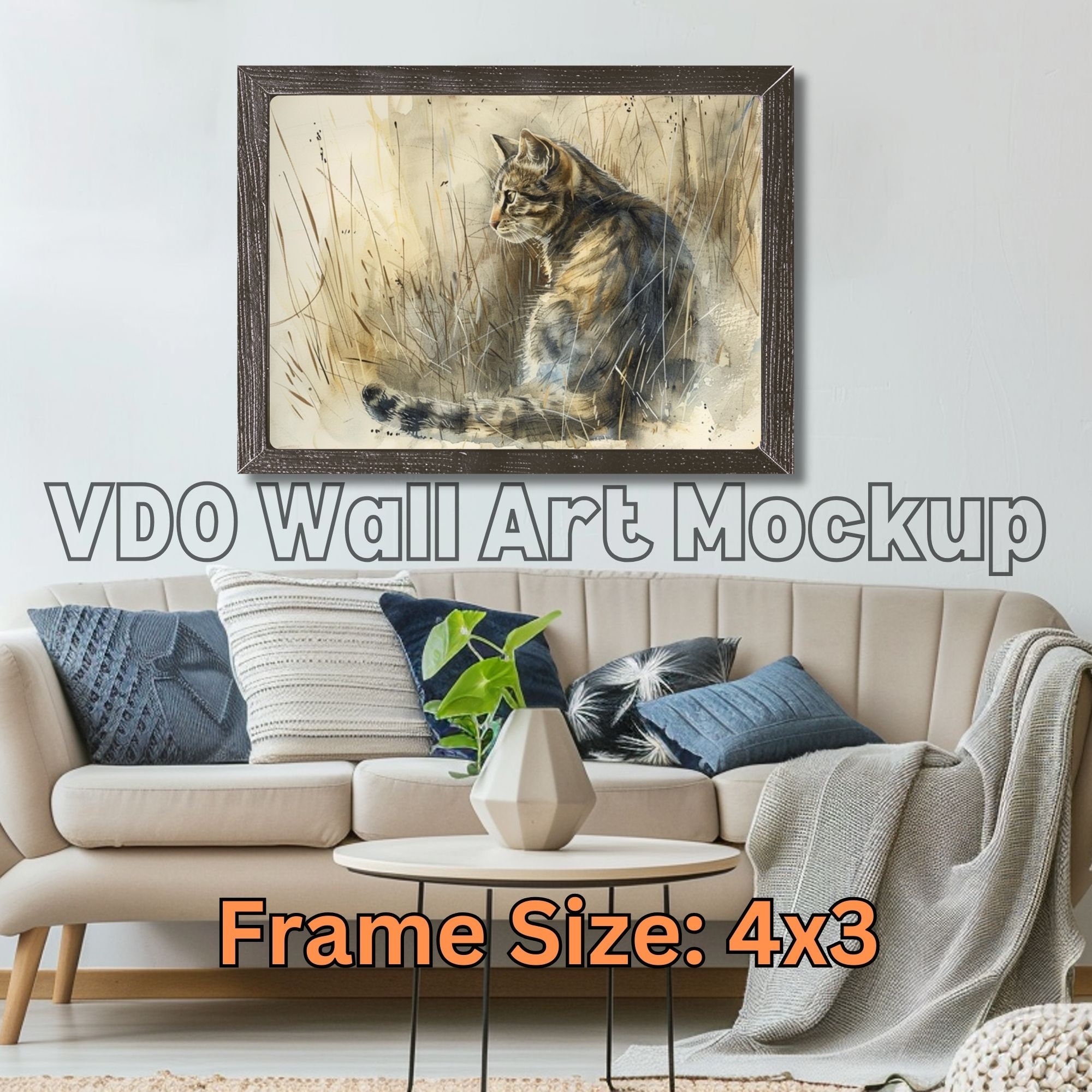 Frame Mockup Animated, Wall Art Mockup Living Room Frame. Samsung Frame ...