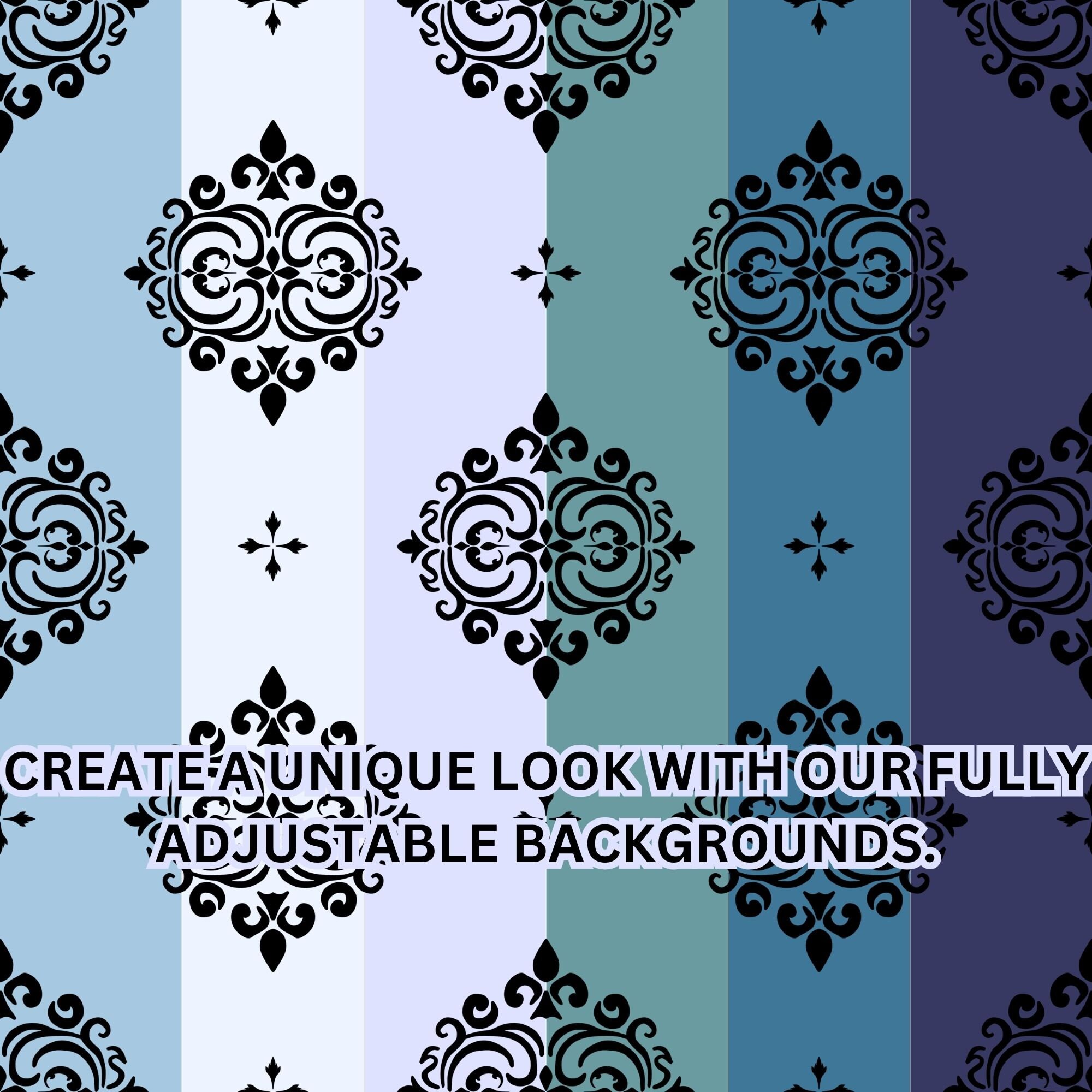 Elegant Damask Pattern Bundle SVG & PNG Seamless Repeat Design 12x12 ...