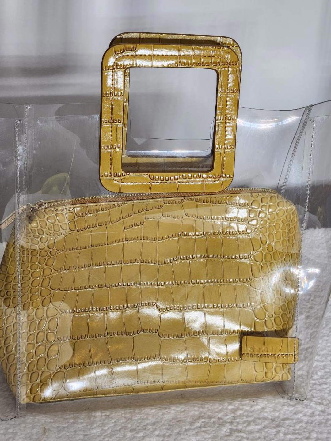 STAUD Crocodile & Clear Purse - Etsy