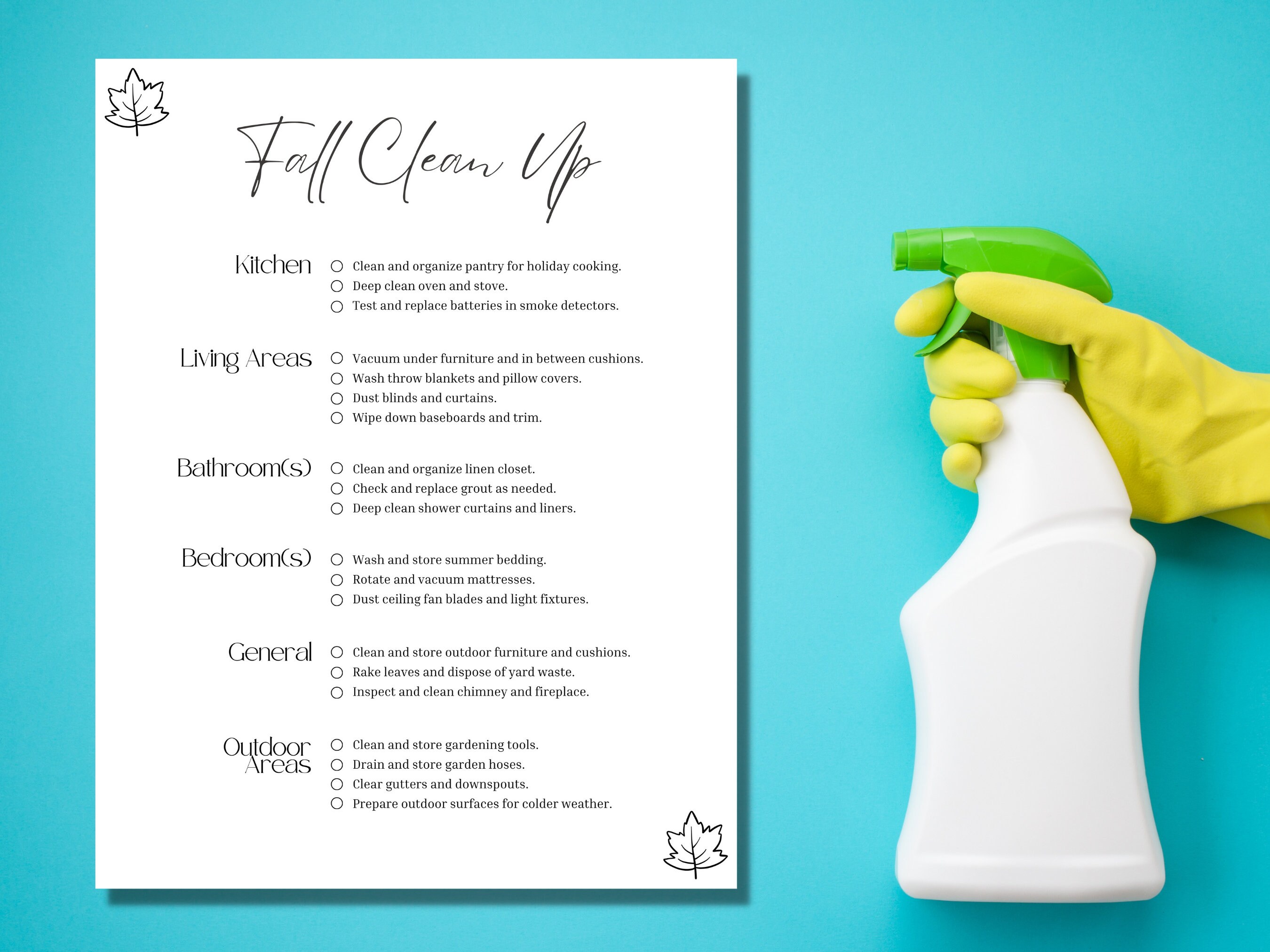 Seasonal Home Maintenance Checklist - Minimalistic - Spring Summer Fall ...