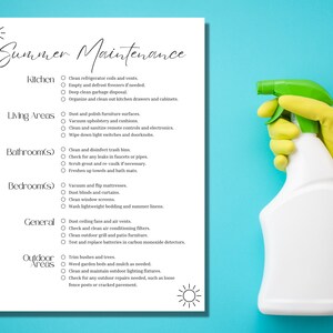 Seasonal Home Maintenance Checklist - Minimalistic - Spring Summer Fall ...