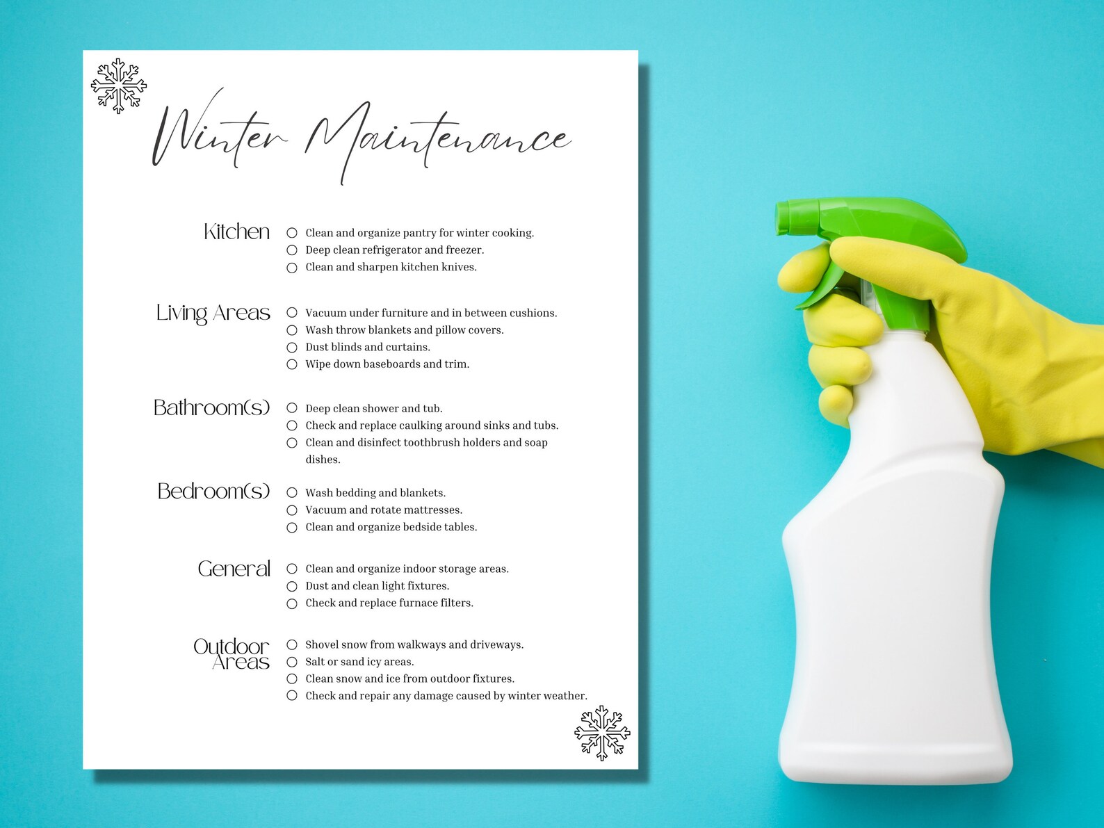 Seasonal Home Maintenance Checklist - Minimalistic - Spring Summer Fall ...