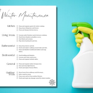 Seasonal Home Maintenance Checklist - Minimalistic - Spring Summer Fall ...