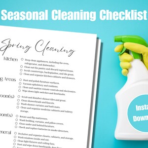 Seasonal Home Maintenance Checklist - Minimalistic - Spring Summer Fall ...