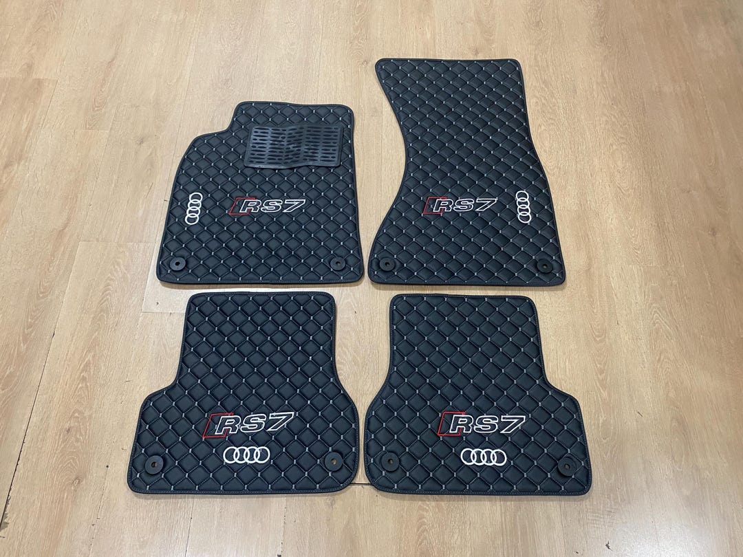 Leather Car Mat for Audi RS7 C7 2011-2018 , Embroidery Logo , Free ...