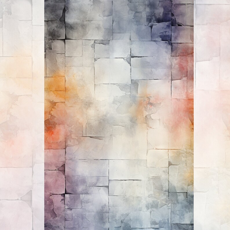 8 Digital Backdrops. Rich Swirls of Blue and Pink With a Hint of Yellow ...