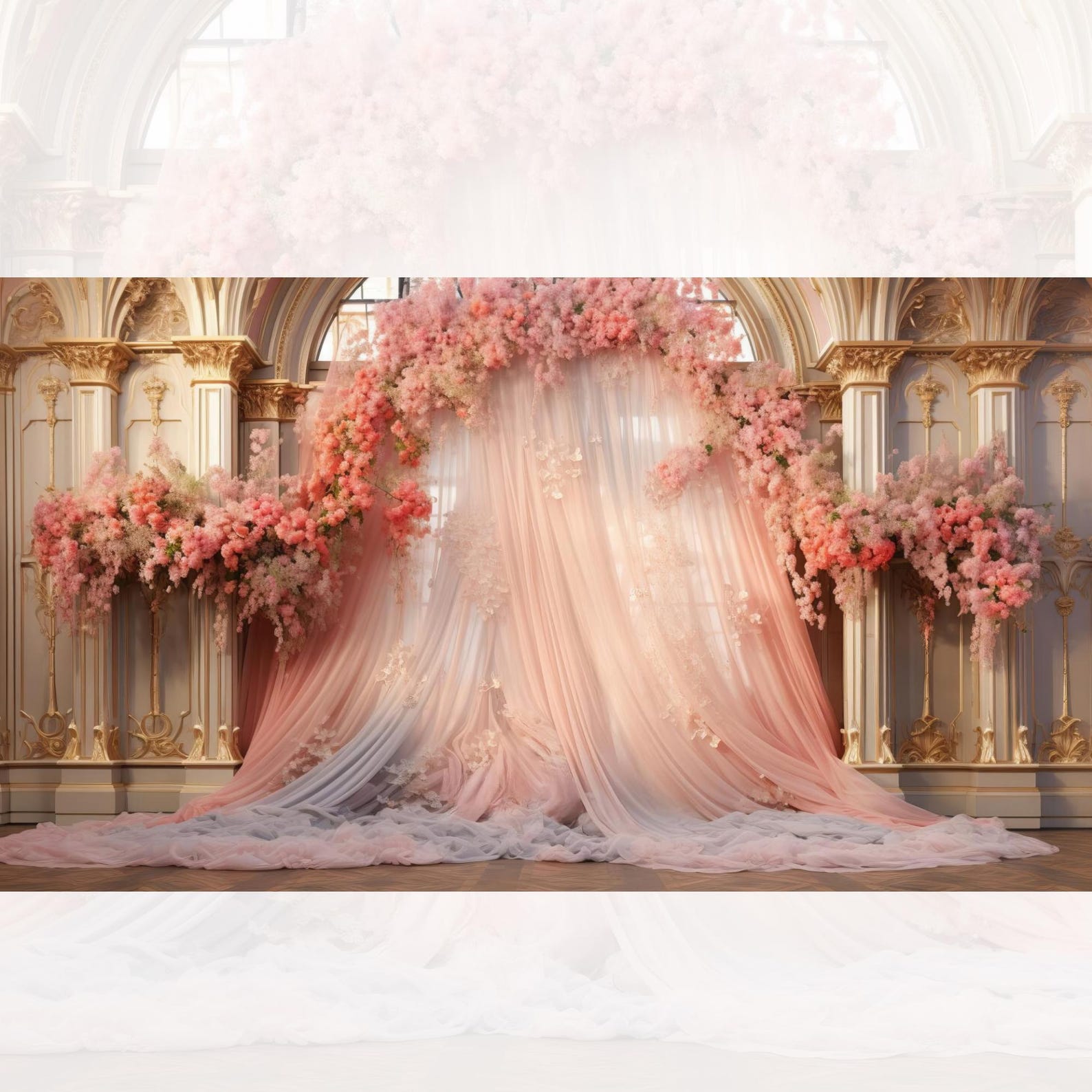 Victorian Floral Archway Photography Backdrops (digital Download ...