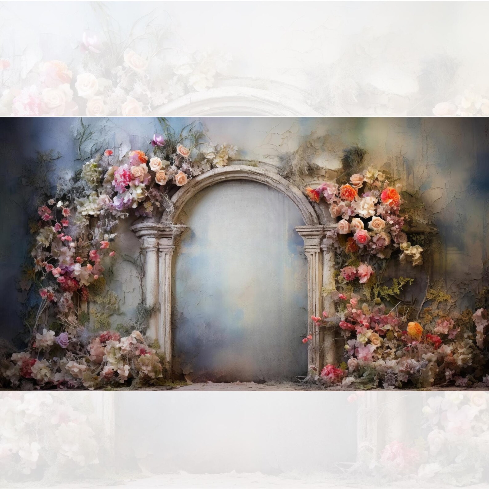 Victorian Floral Archway Photography Backdrops (digital Download ...