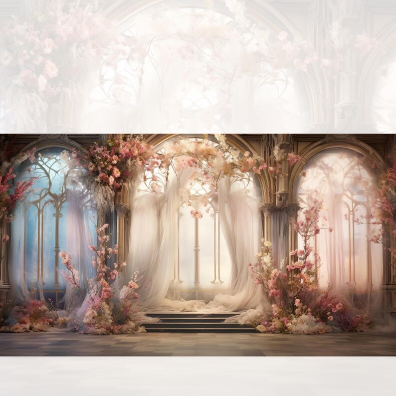 Victorian Floral Archway Photography Backdrops (digital Download ...